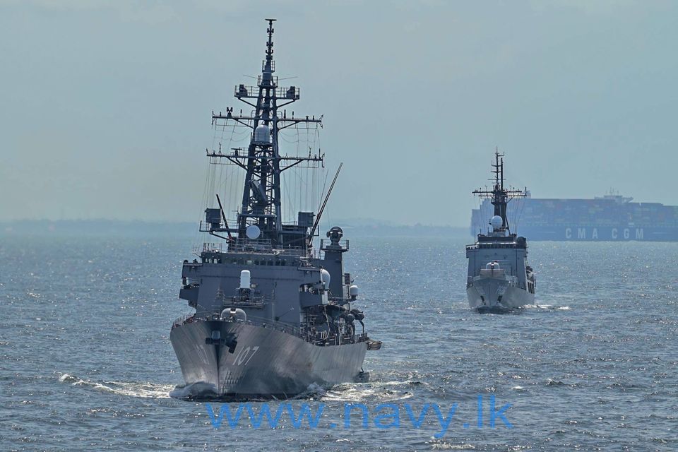 (PICTURES) JMSDF ships depart Colombo Port after successful naval exercise