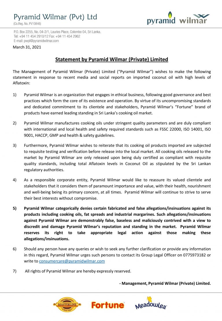 Pyramid Wilmar denies allegations