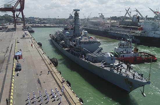 SLNS ‘Samudura’ takes part in naval exercise with HMS ‘Kent’