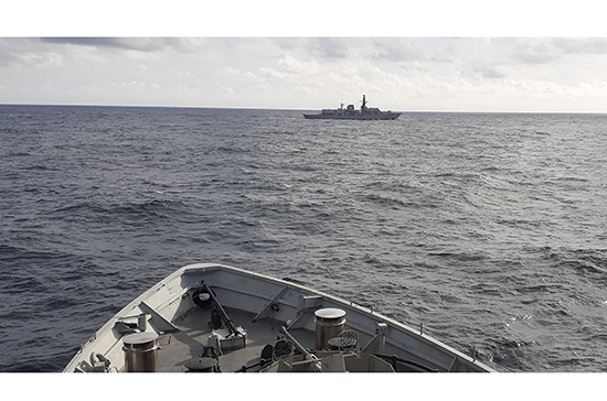 SLNS ‘Samudura’ takes part in naval exercise with HMS ‘Kent’