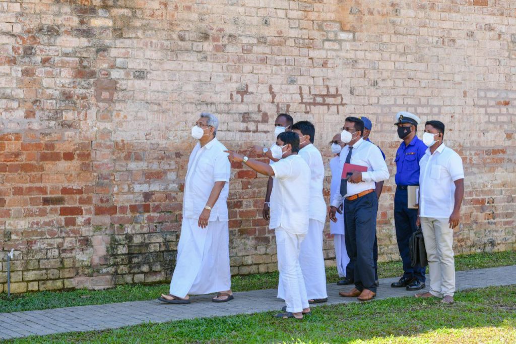 President inspects renovations of 400 year old Ehelepola Walawwa