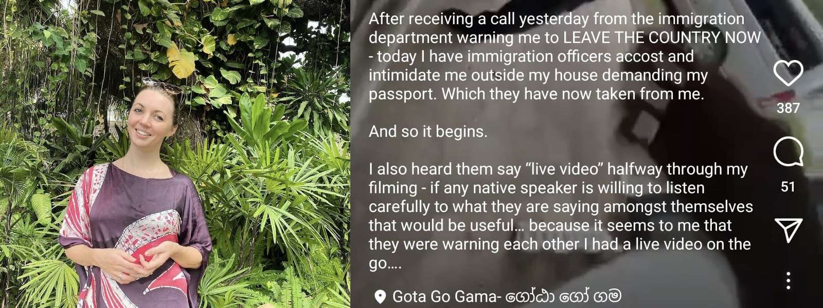 British woman asked to leave Sri Lanka before 15th August for posting ...