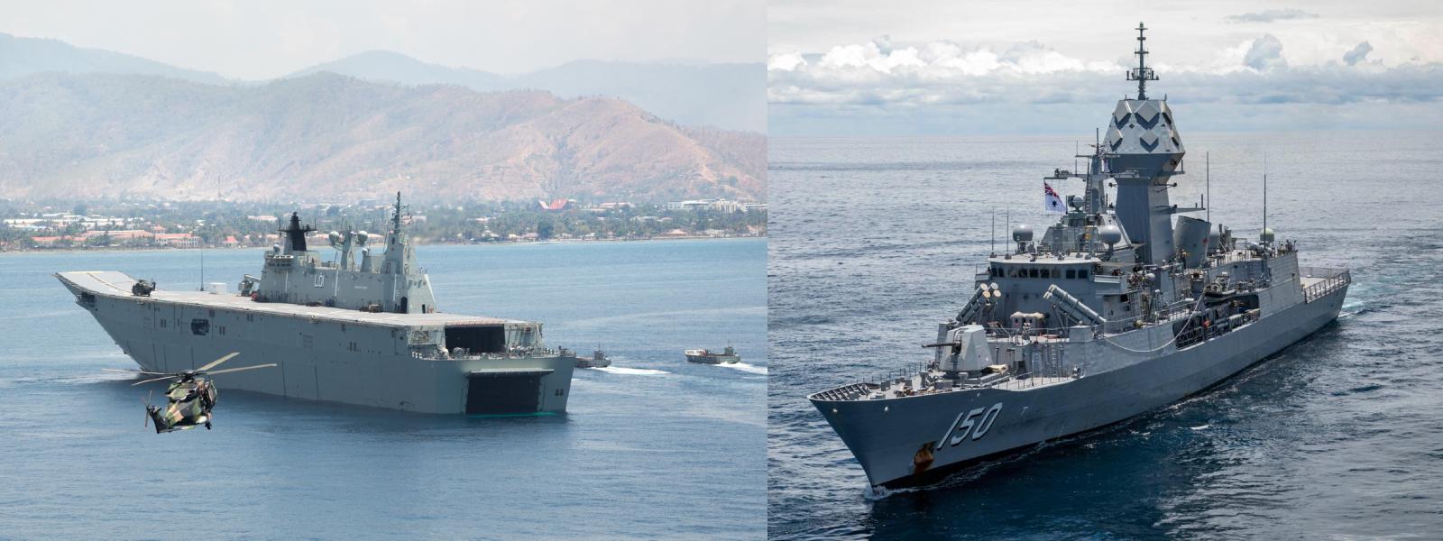 Australian warships leave Colombo after naval exercise