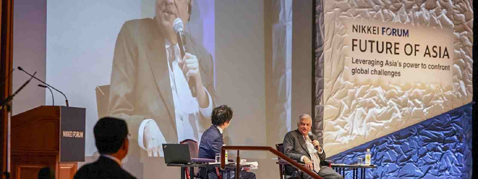 President highlights debt sustainability, Asia’s significance at Nikkei ...