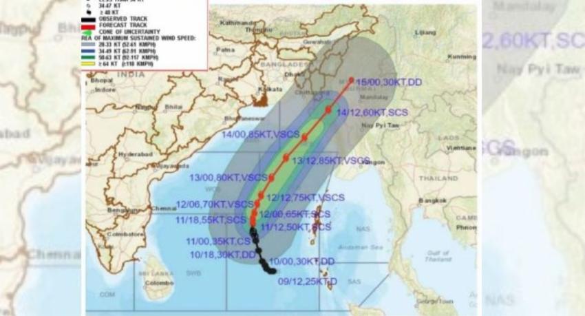 Heavy rains predicted in the island due to cyclone "Mocha"