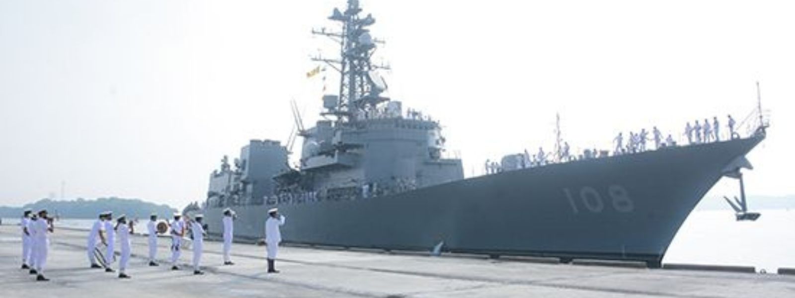 Japan Maritime Self-Defense Force destroyer arrives at Trincomalee harbour.