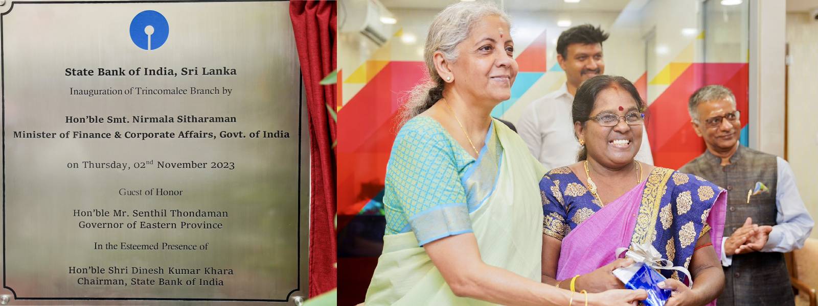 State Bank of India opens branch in Trincomalee; Indian FM hands out ...