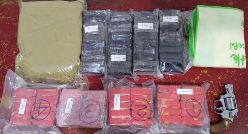 Italian Revolver & 8kg Hash Found in Kochchikade Raid