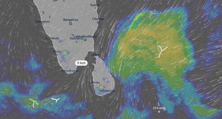 Northeast Monsoon Gradually Establishing Over Sri Lanka