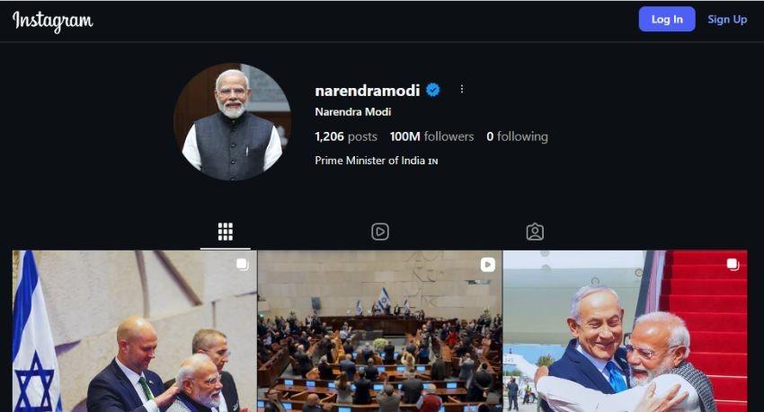 Modi Becomes First World Leader To Cross 100 Million Followers On Instagram