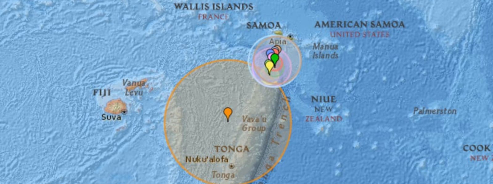 Earthquake of Magnitude 7.6 Strikes Tonga Islands