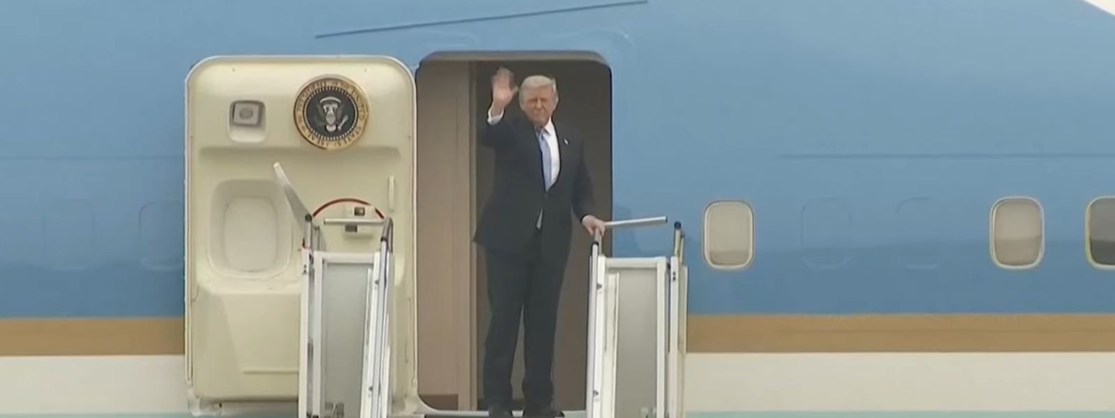 Donald Trump Boards Air Force One, Concluding China Visit