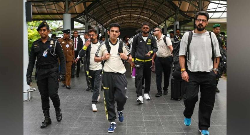 ඉන්දීය ක්‍රිකට් කණ්ඩායම දිවයිනට..