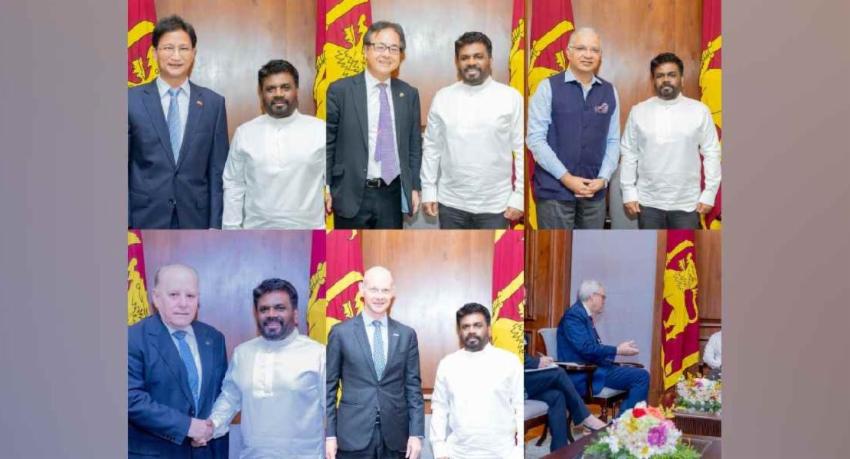 රටවල් 8ක රාජ්‍ය තාන්ත්‍රිකයින් ජනපති අනුර හමුවෙයි...